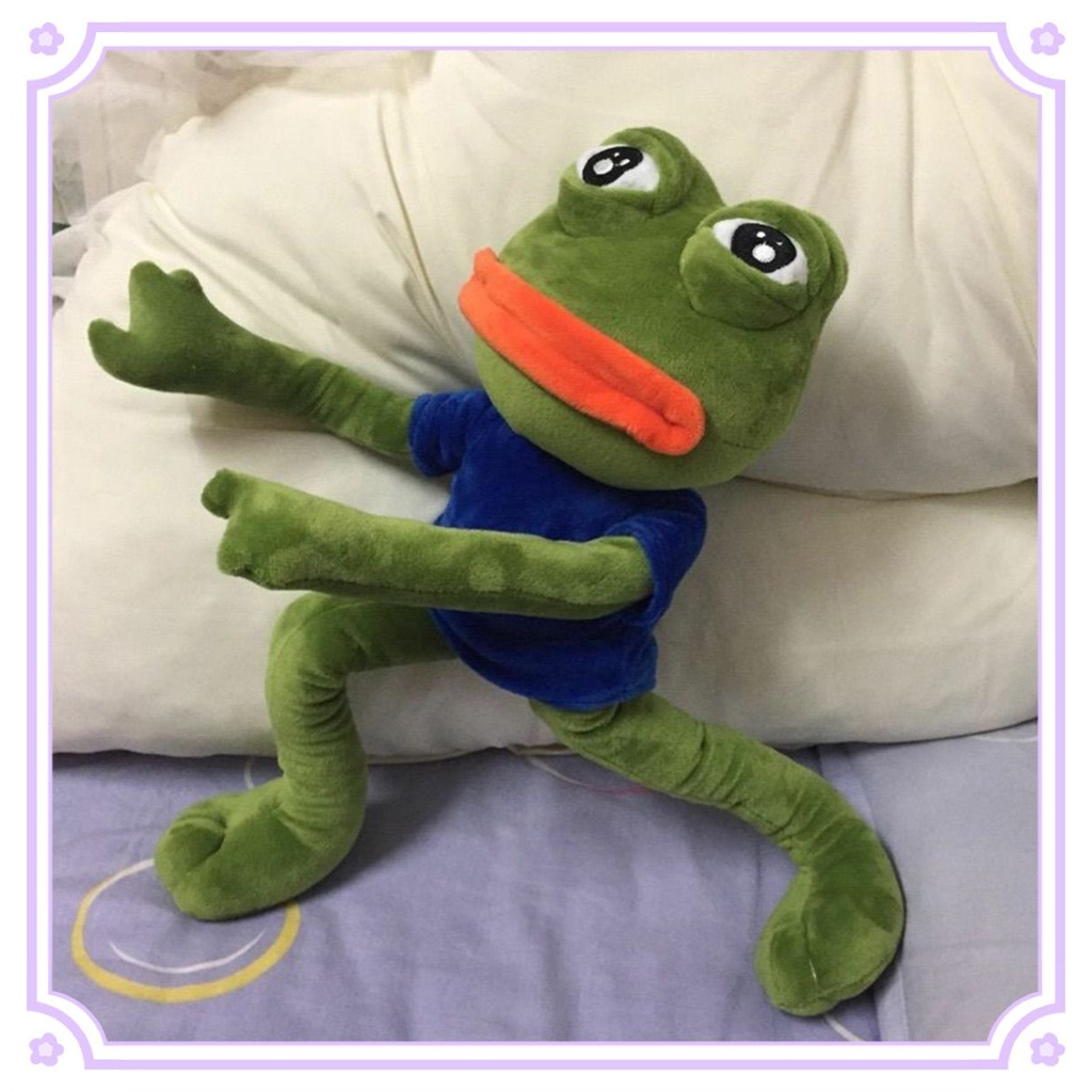 Pepe The Frog Sad Frog Plushie Doll 4chan Kekistan Meme Doll Stuffed ...
