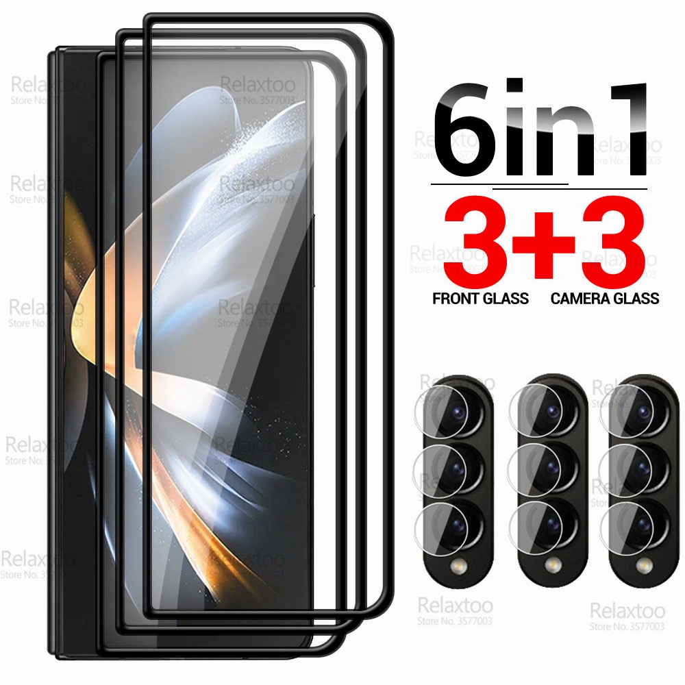 6 in 1 Camera Tempered Glass For Samsung Galaxy Z Fold 4 Screen ...