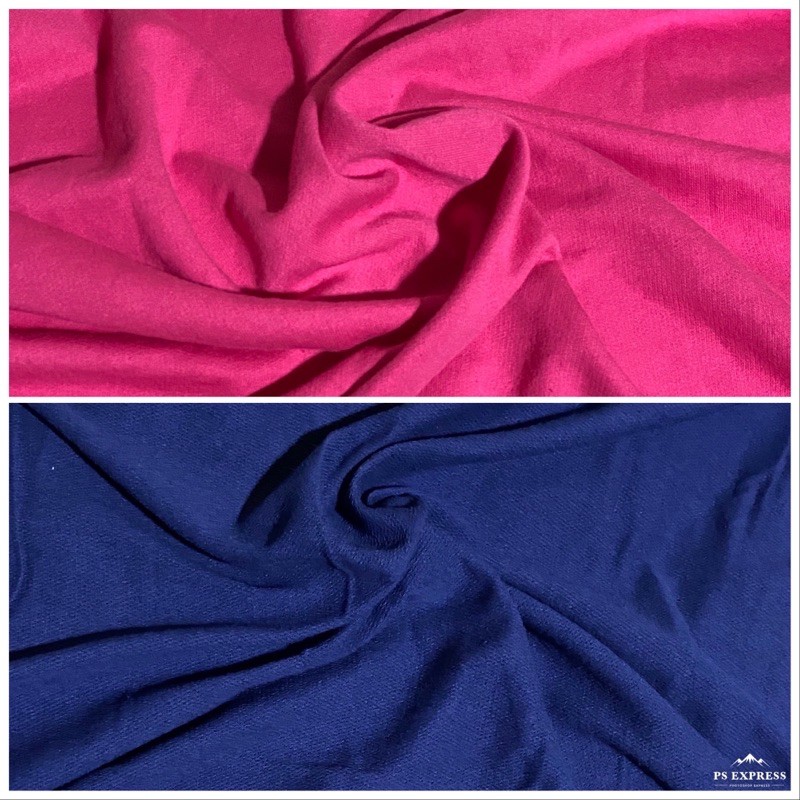 plain cotton french terry fabric 200gsm sold per yard/kilo | Shopee ...