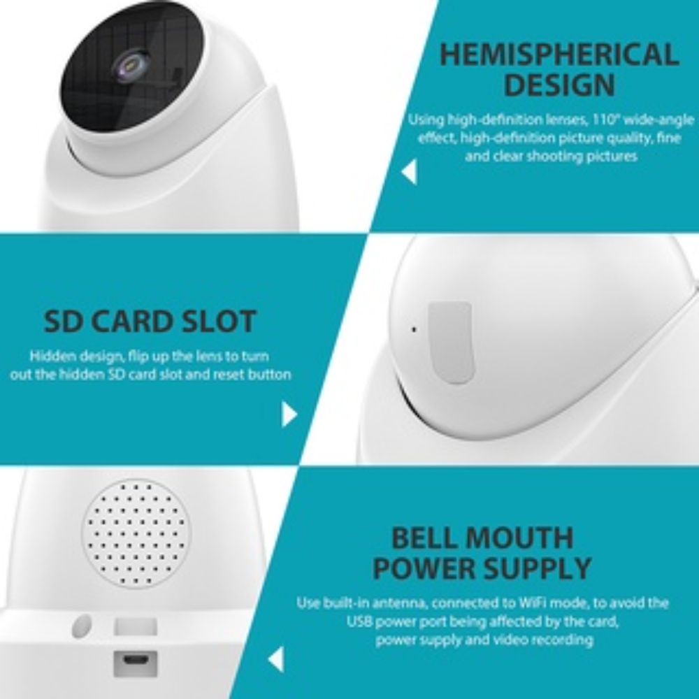 V380 Q1 3MP Indoor 360° Rotation Static CCTV IP Wifi Camera Wireless ...