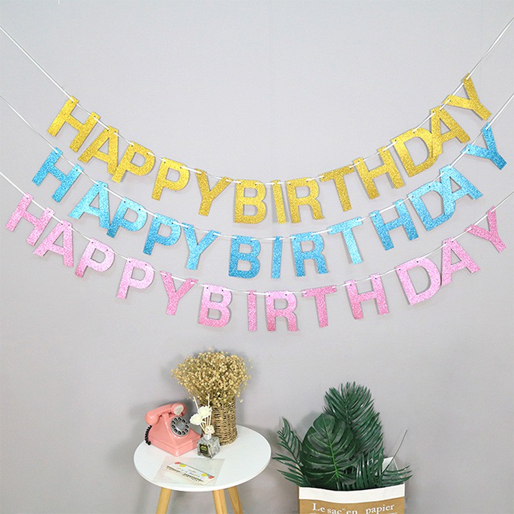 Happy Birthday glitter string | Shopee Philippines