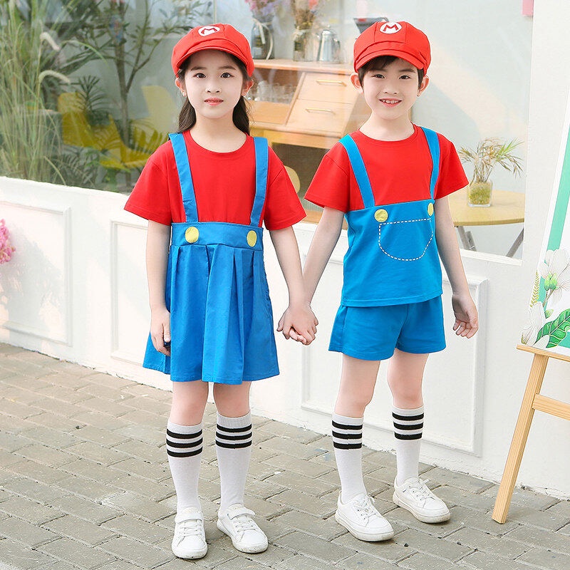 Game Super Mario Brothers Costume For Kids Cosplay Uniform Suit Super ...