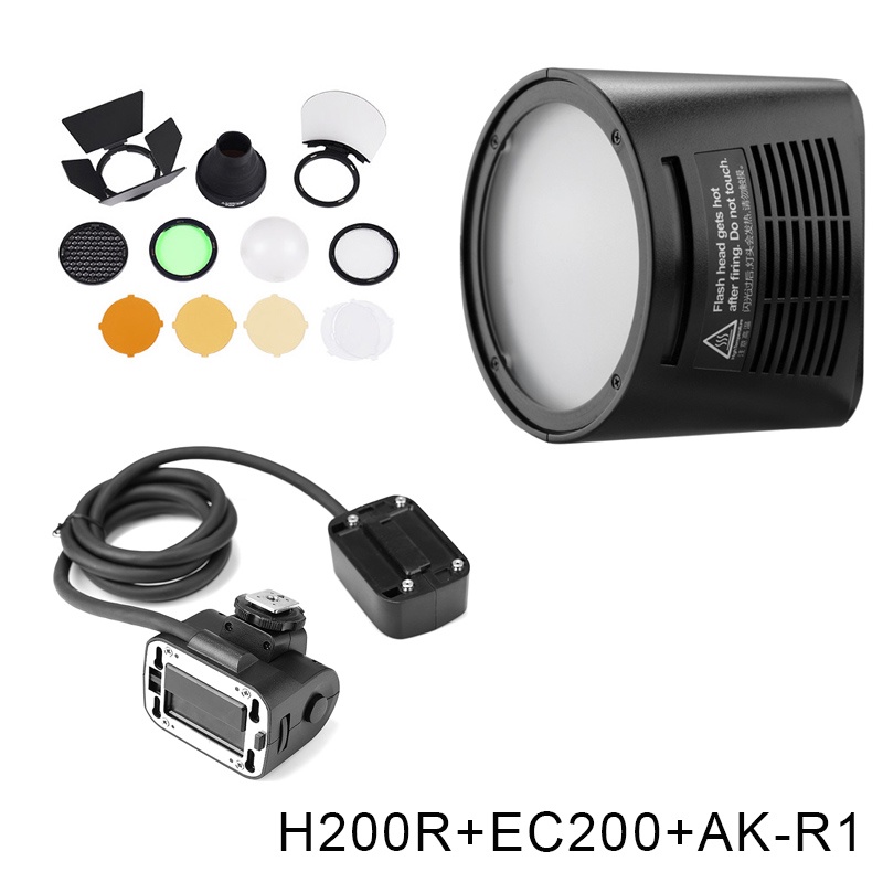 Godox AD200 V1 PRO Glash Accessory WITSTRO H200R Round Flash Head and ...