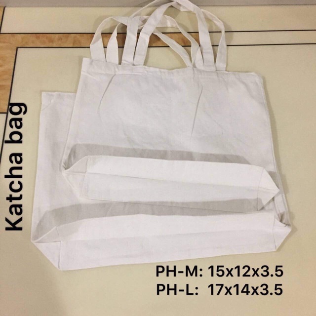 1pc “Thick”(Pahiga Design) Canvas Tote Bag Plain Design Katsa Shoulder ...