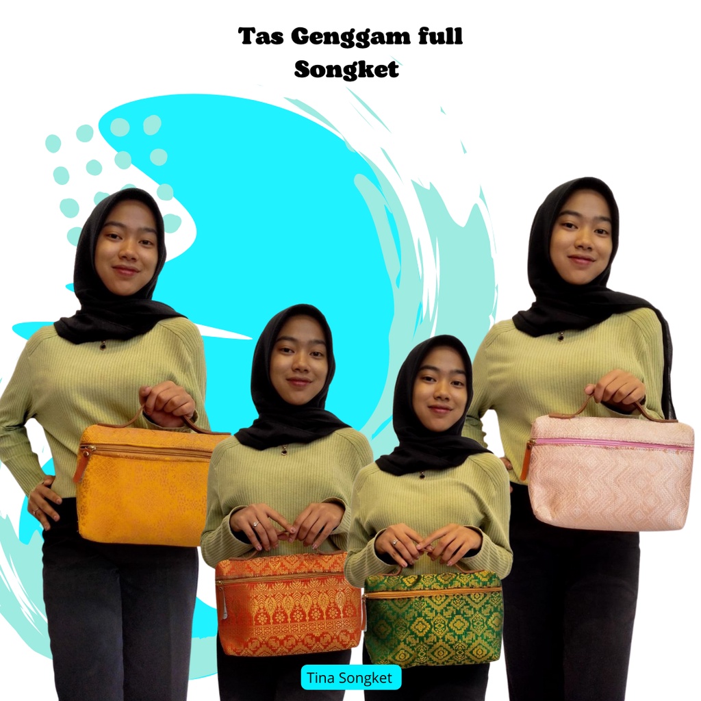 Various Patterns And Color Handheld Songket Bag - Tina Songket | Shopee ...