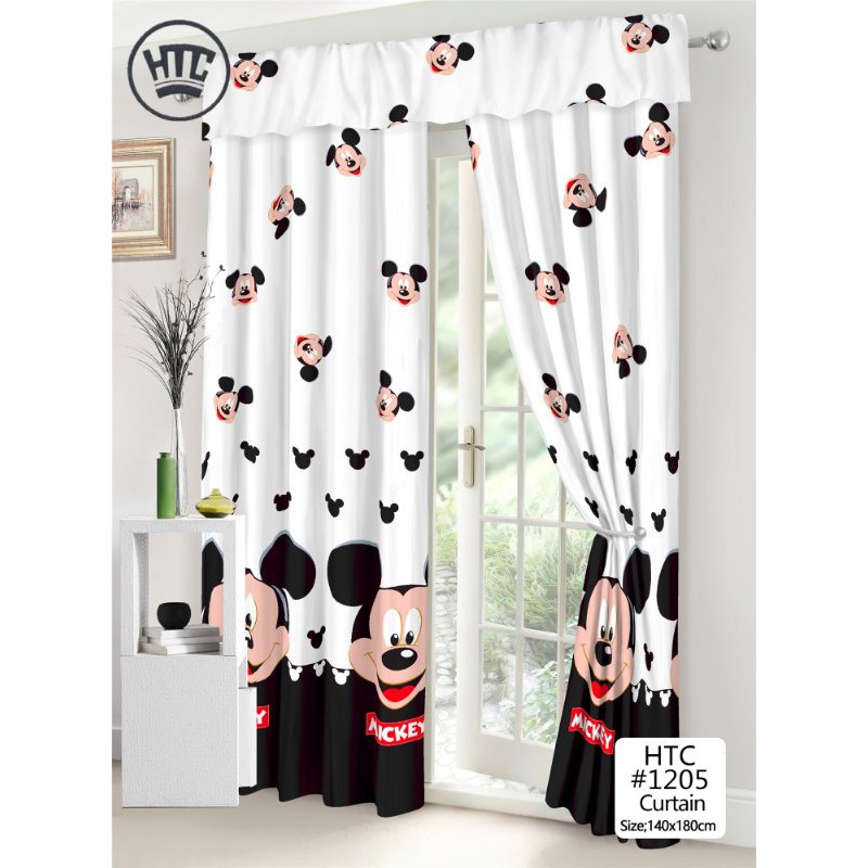 Curtain Mickey Mouse Cartoon Curtain for Window Home Decoration Sales ...