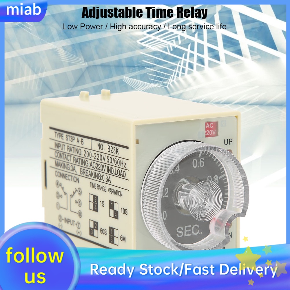 [Ready Stock] 220V 50/60Hz Power On Delay Timer Time Relay W ...