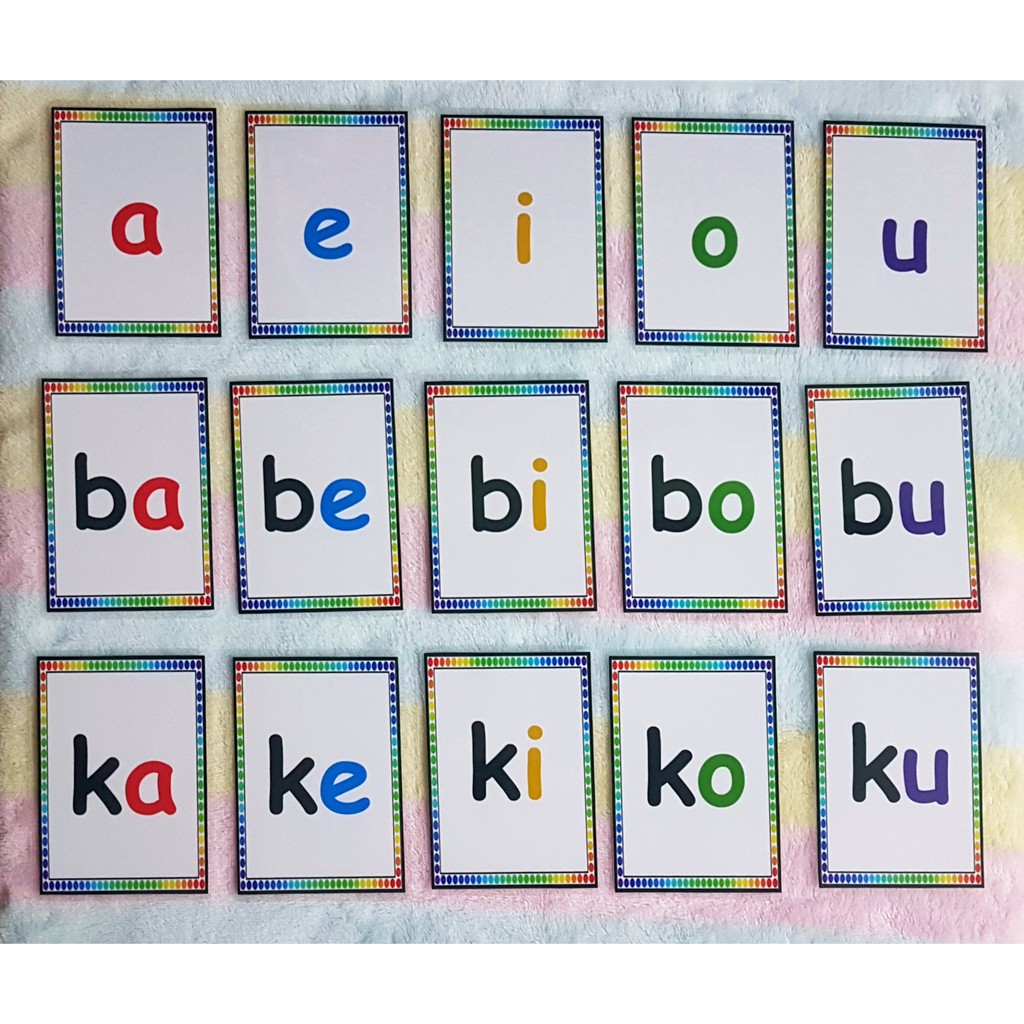 ABAKADA Laminated Flashcards 80pieces | Shopee Philippines