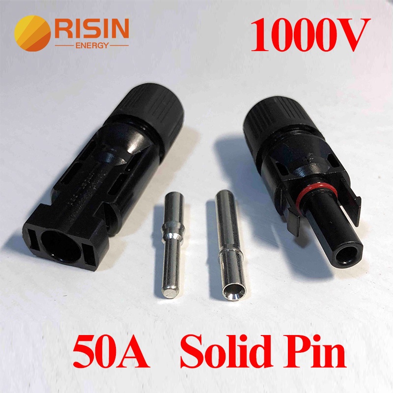 25years Warranty MC4 Connector 50A Solid Pin Copper Contact DC ...