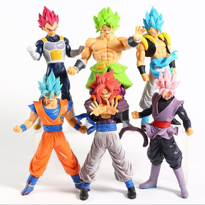 Dragon Ball Z Super Saiyan Silver Goku Gogeta Action Figure Anime ...