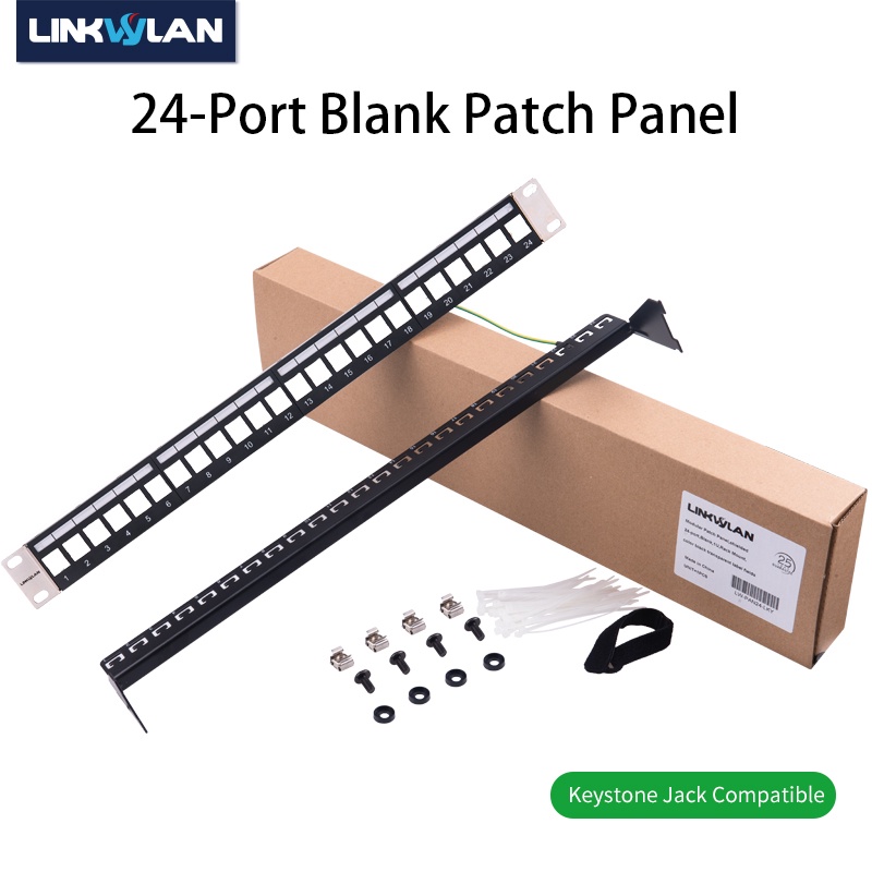 Linkwylan LW-PAN24-LKY 19" 1U 24 Port Unload Empty Keystone Type ...