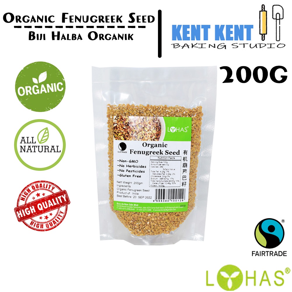 LOHAS Organic Fenugreek Seed / Biji Halba Organik 200g [KENT KENT ...