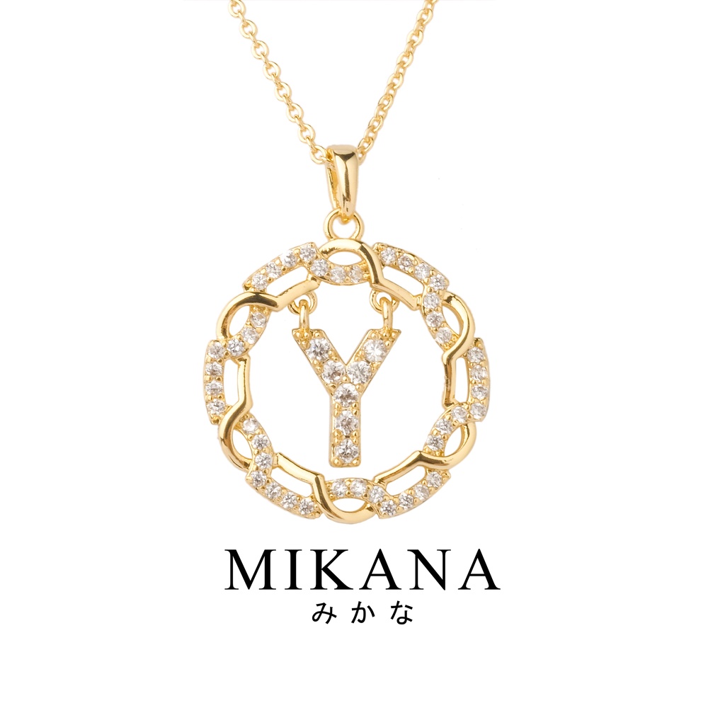 Mikana Initials 18k Gold Plated A-Z Letter Pendant Fashion Jewelry ...
