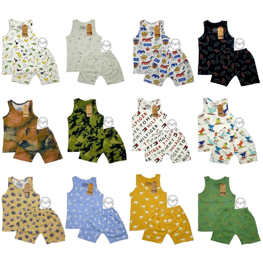 (#1)TERNO PULL&BEAR KIDS SANDO AND SHORT | Shopee Philippines