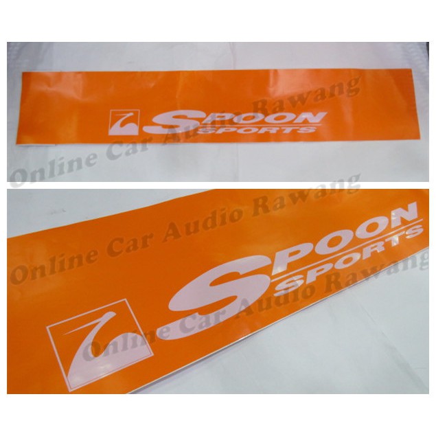 Front Windscreen Windshield Window Sticker - Spoon ( Orange ) | Shopee ...