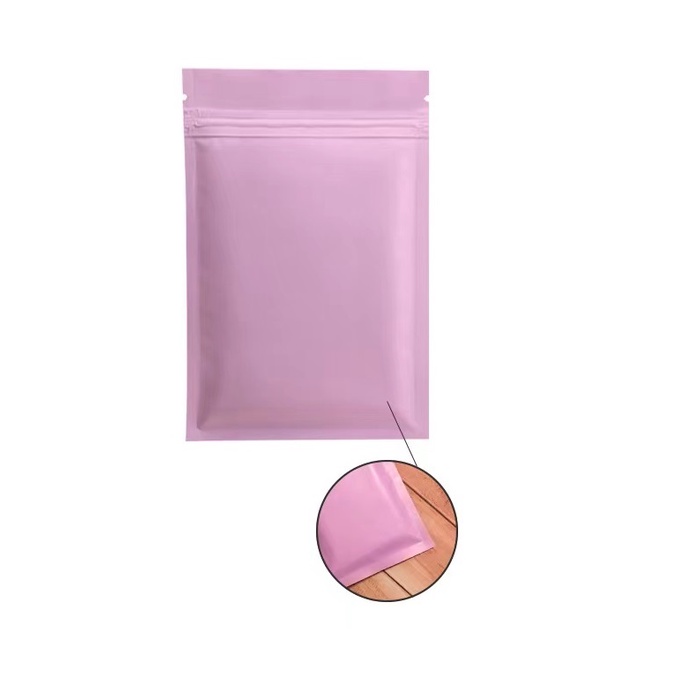100pcs Glossy Pink Aluminum Foil Resealable Packaging Bags Flat ...
