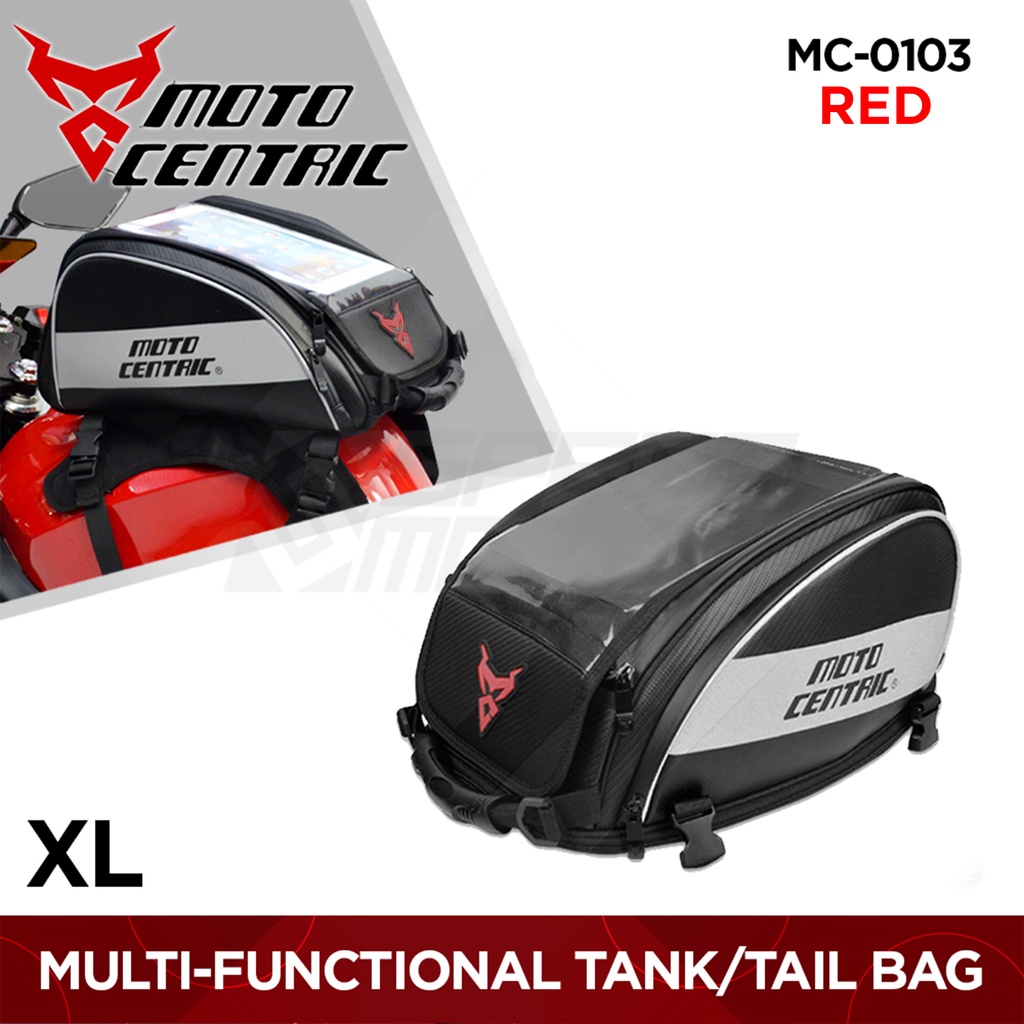 MOTOCENTRIC MC-0103 MULTI-FUNCTIONAL MOTORCYCLE TANK BAG / REAR TAIL ...