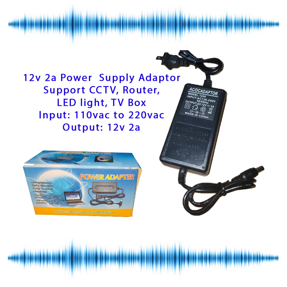 12V 2A Power Adaptor AC to DC Rainproof CCTV Power supply Adapters TV box led light Router ...