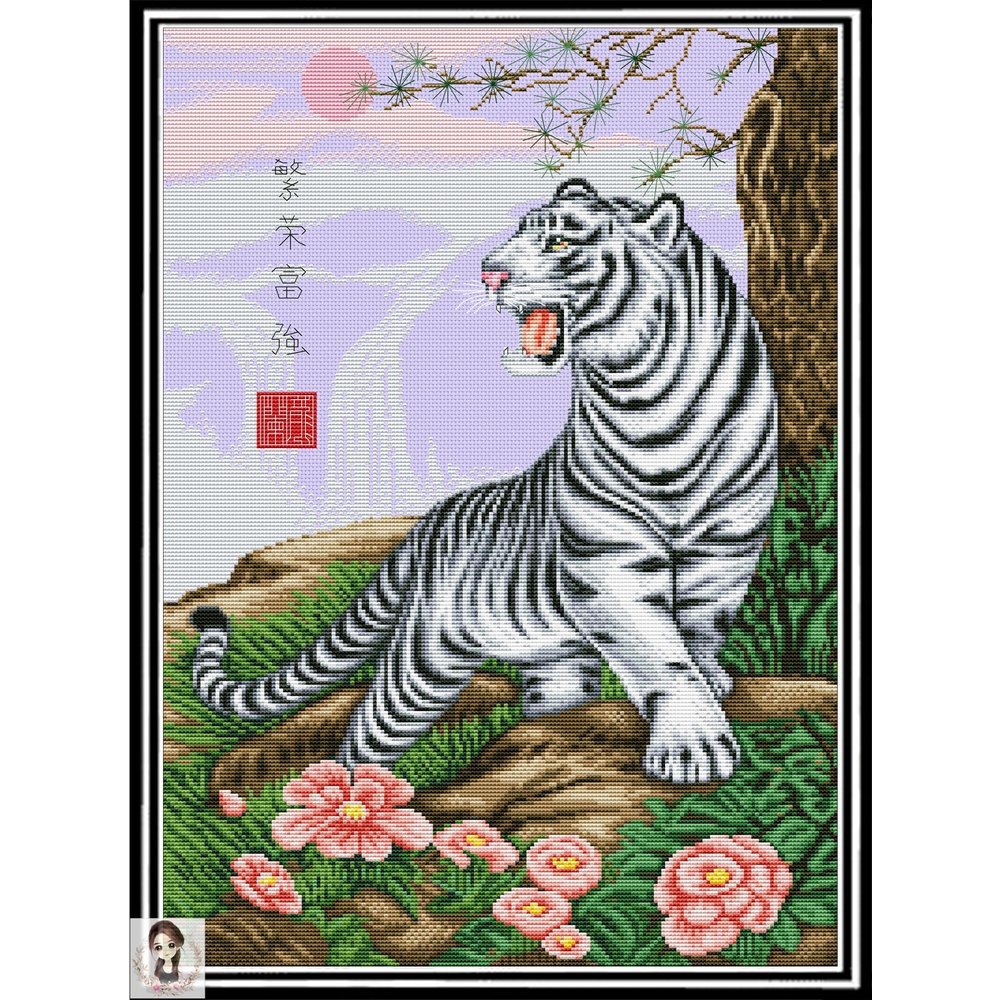 A White Tiger Cross Stitch PATTERN ONLY | Shopee Philippines