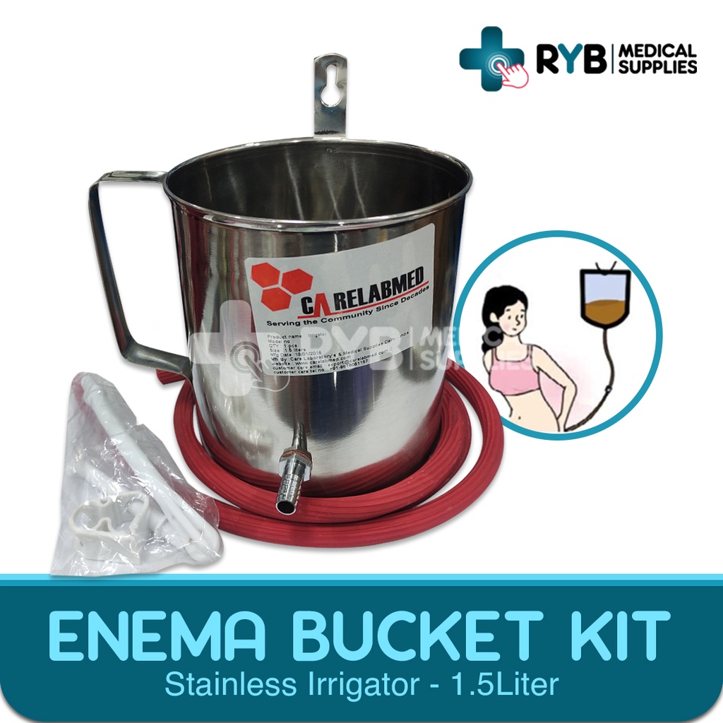 Stainless Enema Bucket Can / Irrigation Kit with tube (1.5L) | Shopee ...