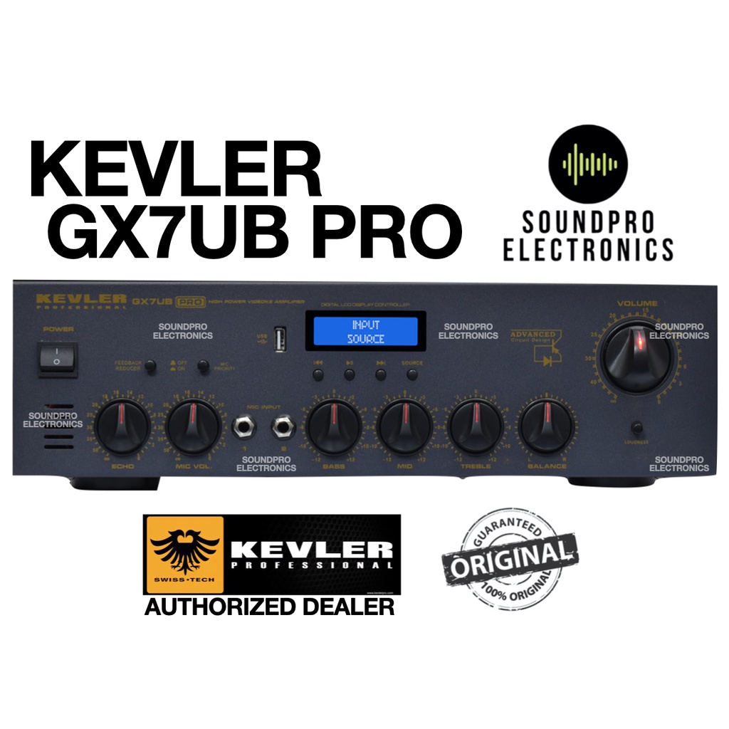 ORIGINAL Kevler GX-7UB PRO High Power Videoke Amplifier 800W x 2 w/ USB ...