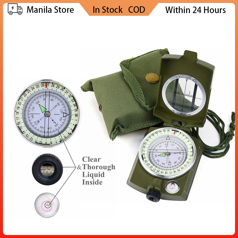Alloy American Compass Military Sighting Compass Waterproof Impact ...