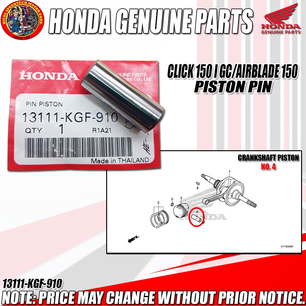 CLICK 150I GC/AIR BLADE 150 PISTON PIN (HPI) (GENUINE: 13111-KGF-910/ ...