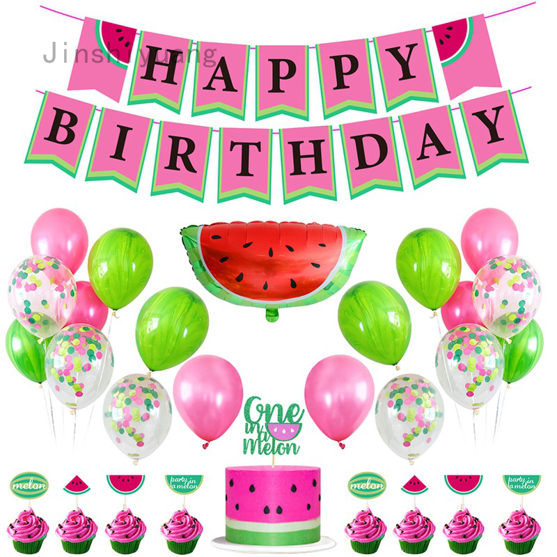 Watermelon Birthday Party Decorations Set - One in a Melon Party ...