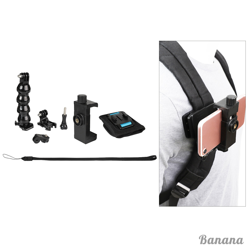 Adjustable Backpack Shoulder Strap Mount for Mobile Phones Outdoor ...