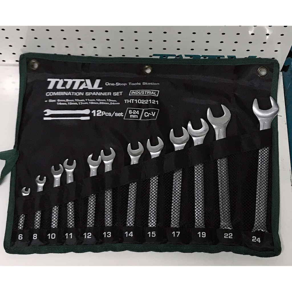 TOTAL tool Combination spanner set 6-24mm THT1022121 | Shopee Philippines