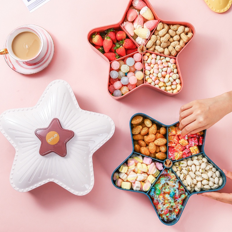 Fruit Tray Lidded Nuts Dry Fruits Plastic Plate Snack Dishes Candy ...