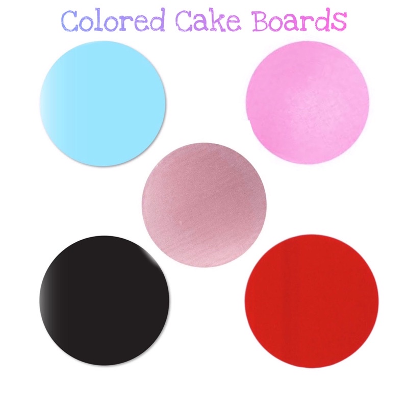 10 inches Colored Cake Board [5pcs per pack] Available in Blue / Pink ...