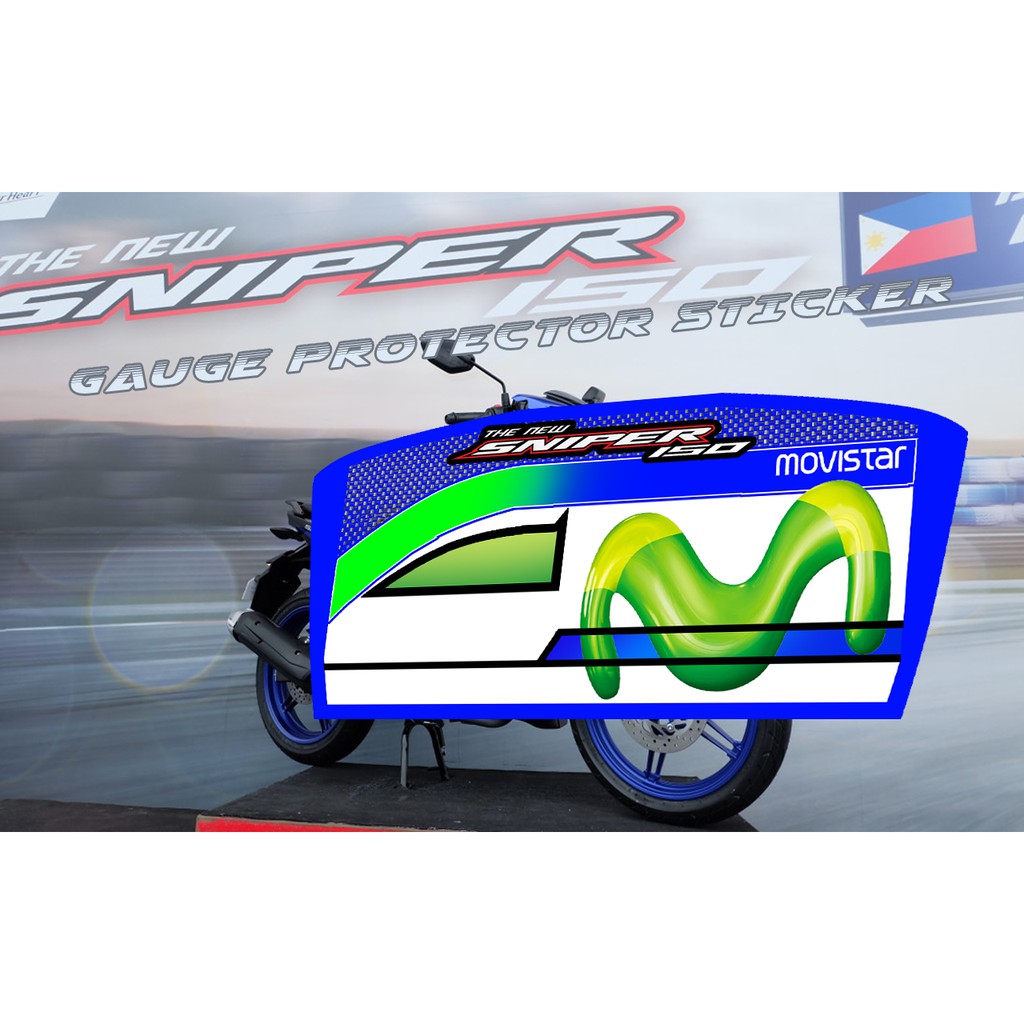 Gauge Protector Sticker Yamaha Sniper 150 2019/Doxou Movistar V2 Design ...