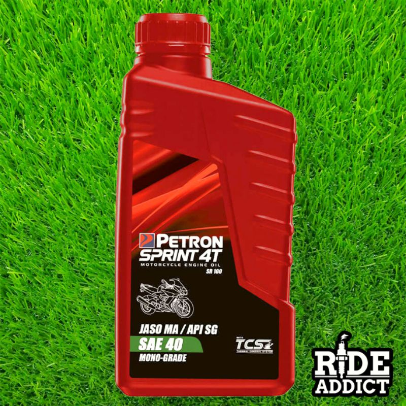 PETRON SPRINT 4T SR100 MONOGRADE MOTORCYCLE ENGINE OIL SAE 40 (1 LITER) | Shopee Philippines