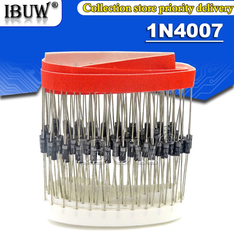 100PCS 1N4007 4007 1A 1000V DO-41 High quality Rectifier Diode IN4007 ...
