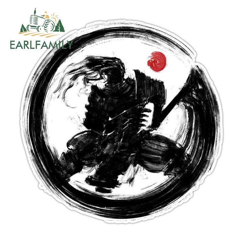 EARLFAMILY 13cm x 12.9cm Japanese Samurai Car Stickers Motorcycle Decal ...