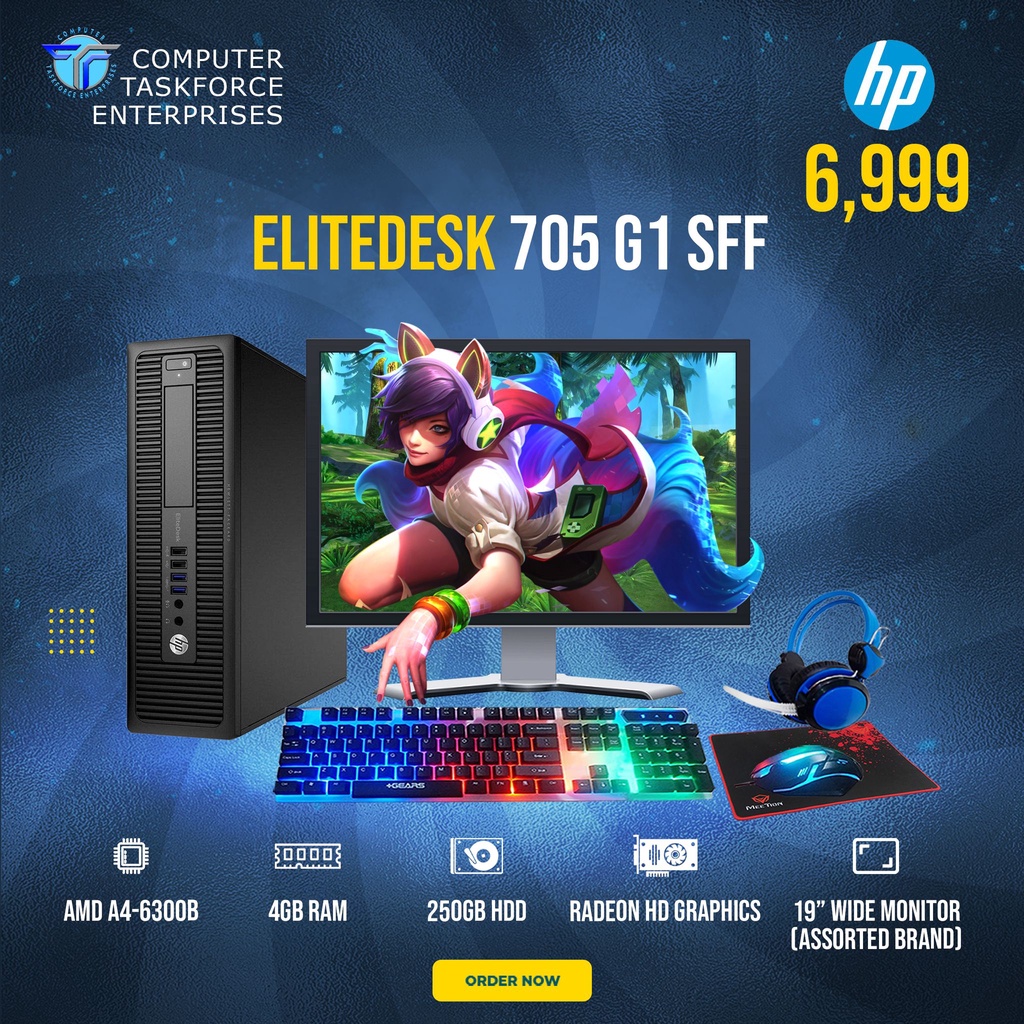 COMPUTER SET PACKAGE | AMD A4-6300B | 4GB RAM 250GB HDD | RADEON HD ...