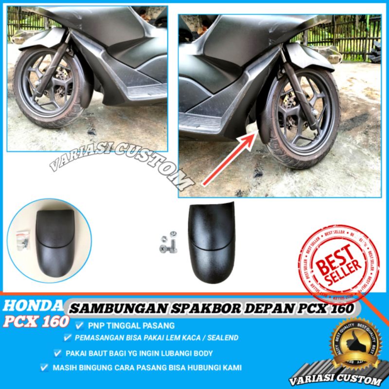 Pcx 160 accessories Front fender connection Water resistance | Shopee ...