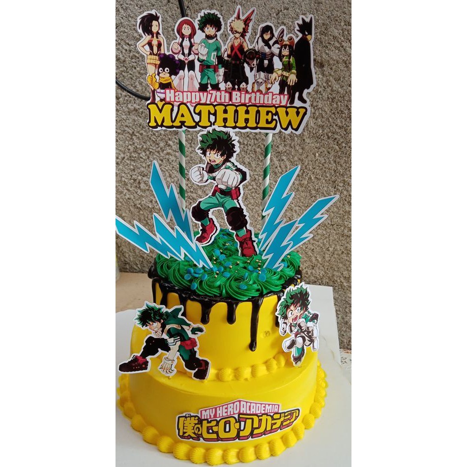My Hero Academia Cake Topper Printable My Hero Academia Happy Birthday ...