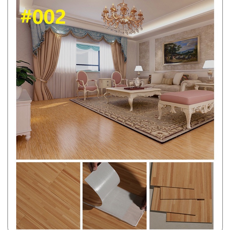 Floor stickers 91X15cm Wooden Vinyl Floor Stickers Self-adhesive PVC ...