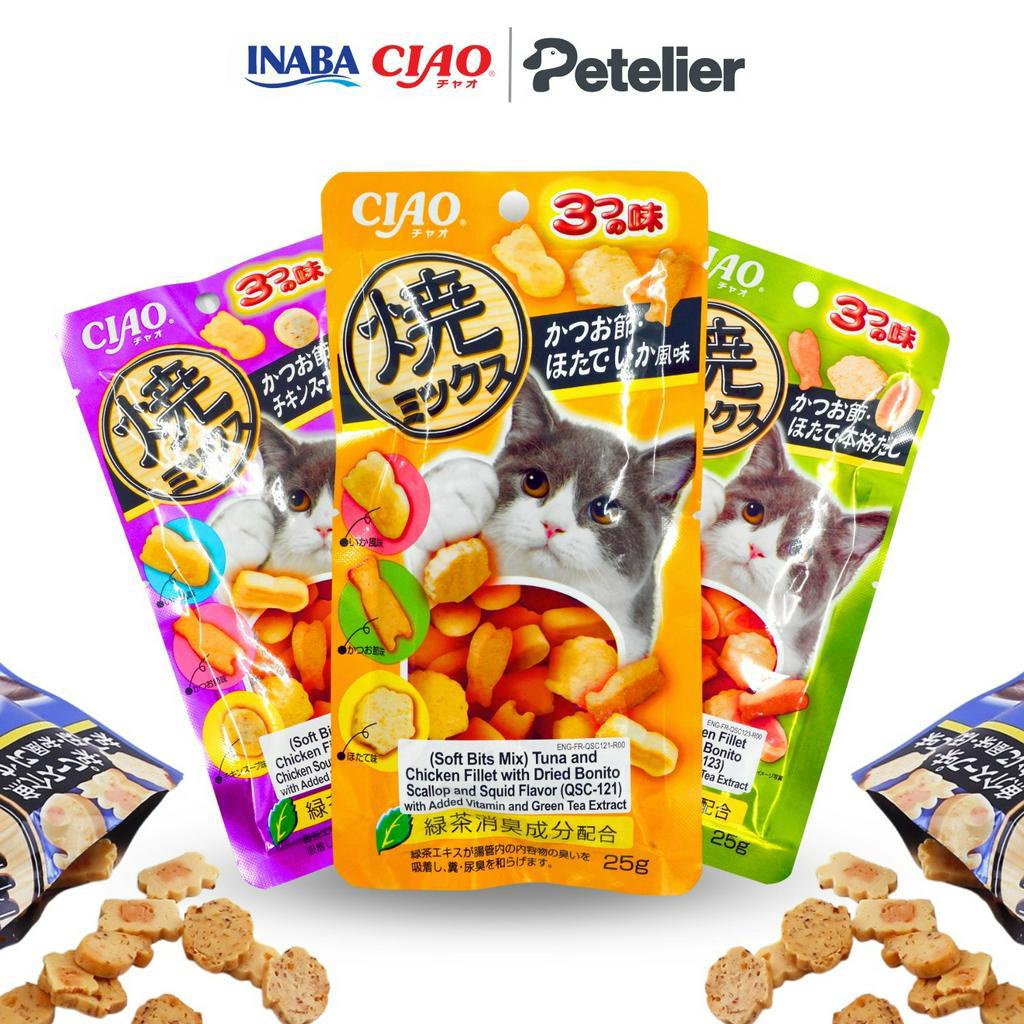 Inaba Soft Bits Mix Chewy Cat Treats Chicken and Tuna Fillet 25g Pouch Ciao | Shopee Philippines