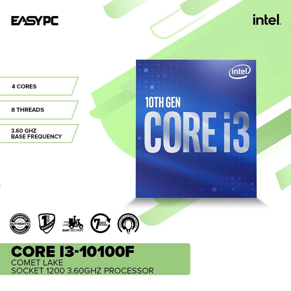 Easy PC | 10th Generation Intel Core I3-10100F 1200 3.60GHz CPU | Shopee Philippines
