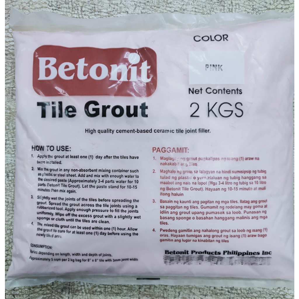 BETONIT TILE GROUT 2KG DIFFERENT COLORS TO CHOOSE FROM | Shopee Philippines