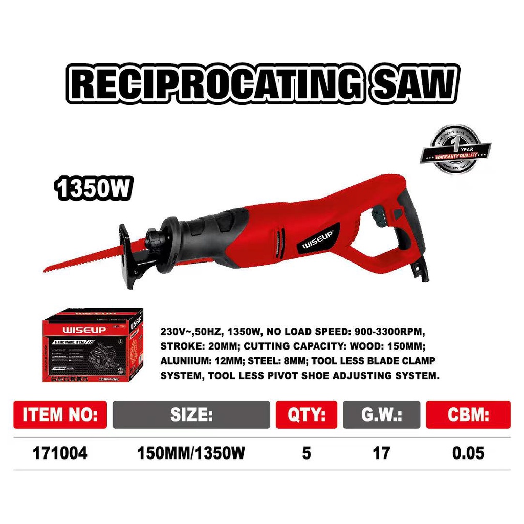 ELECTRIC SAW RECIPROCATING SAWV FOR WOOD METAL PLASITIC PIPE CUTTING ...