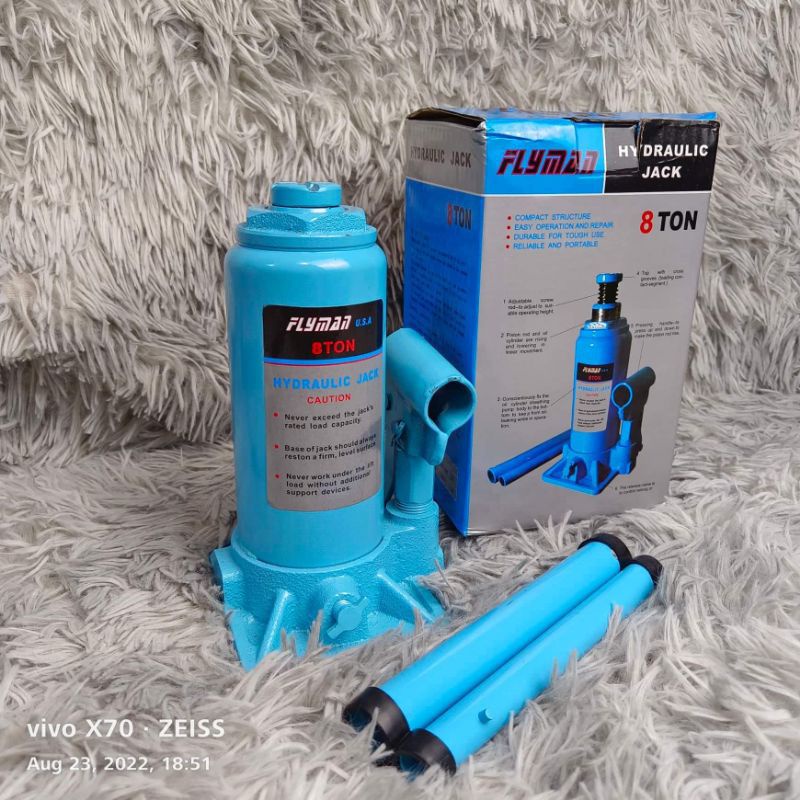 FLYMAN BATTLE JACK 5-8-10-12-20-32 TONS /HYDRAULIC JACK HEAVY DUTY ...