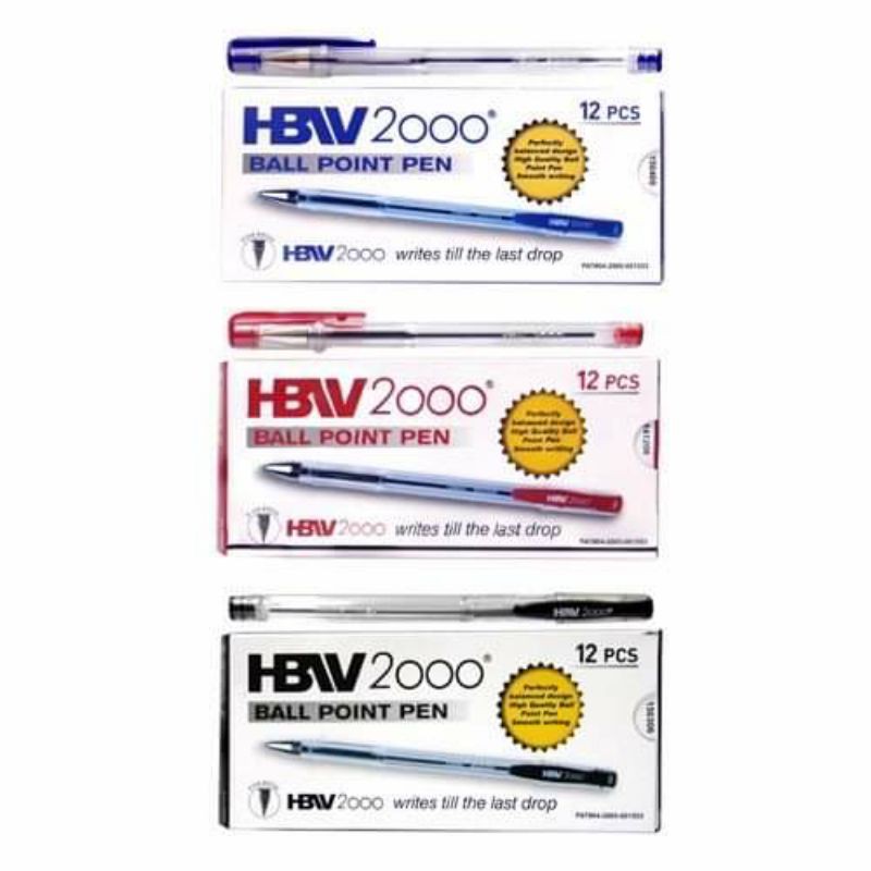 Hbw 2000 Ballpoint Pen Sold Per Box 12 Pcs Ballpen Stationery School ...