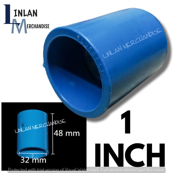 1 PC Blue PVC Coupling Straight Connector (1 INCH) (3211) | Shopee ...