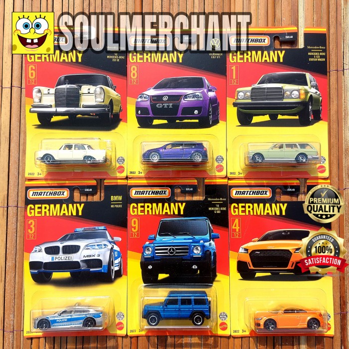 Matchbox GERMANY SERIES - MERCEDES BENZ G500 STATION WAGON BMW M5 AUDI ...