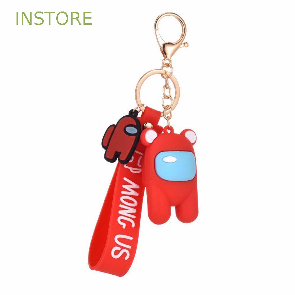 INSTORE Among Us Keychain Cartoon Kids Gifts Masked Figure Keyring Bag ...