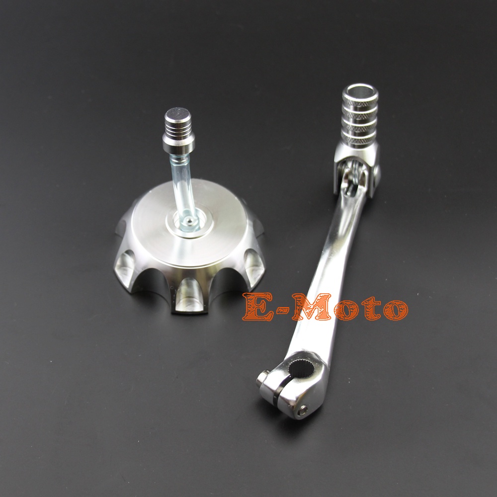 Silver Gas Fuel Tank Cap Cover Gear Folding Shifter Shift Lever For SSR ...
